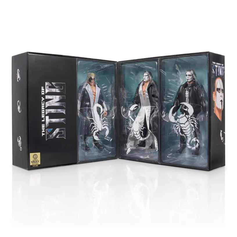 Sting AEW Legacy Of Sting 3 Pack Exclusive Unrivaled Action Figure WWE ...